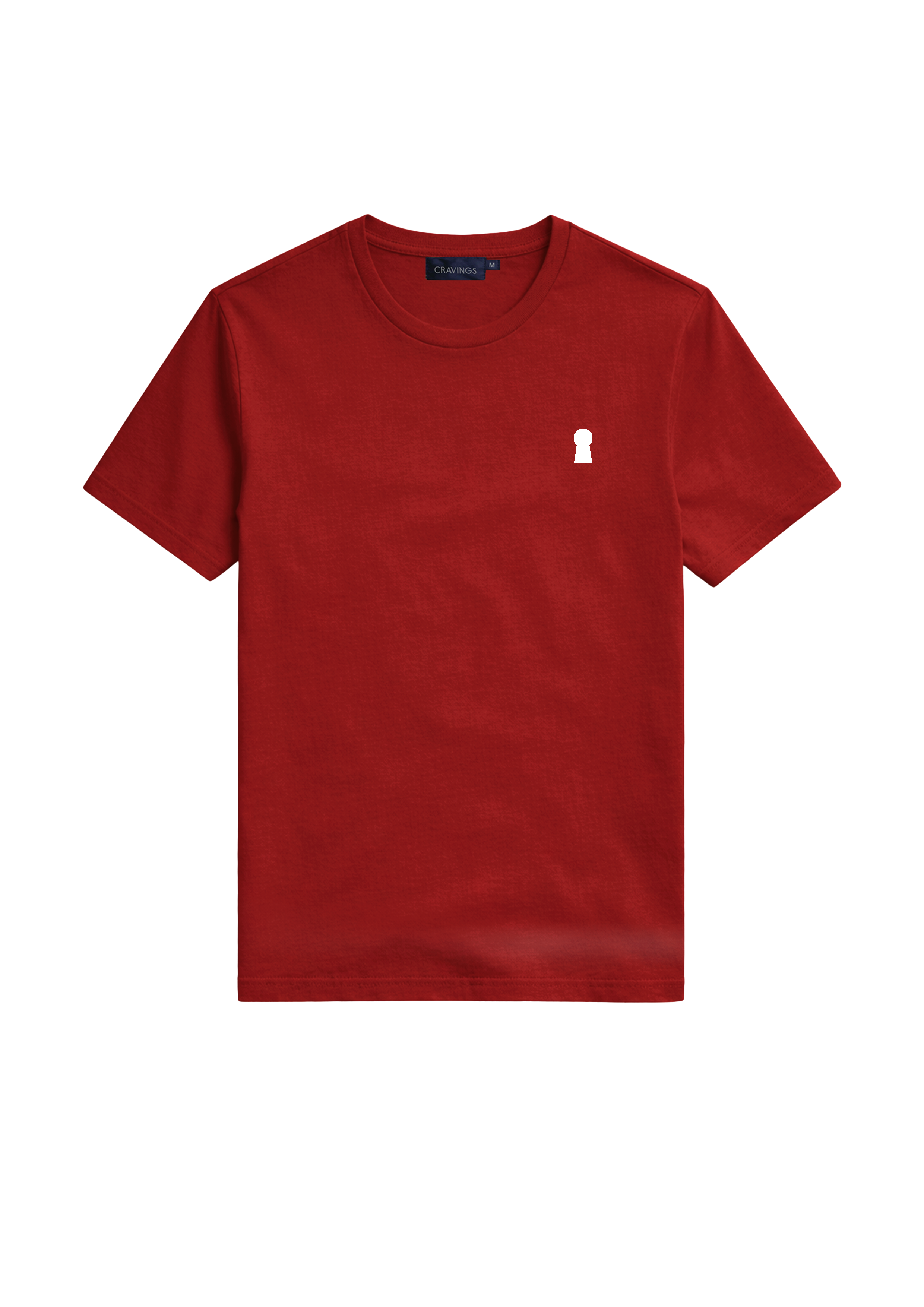 Regular Fit Keyhole T-shirt in Red